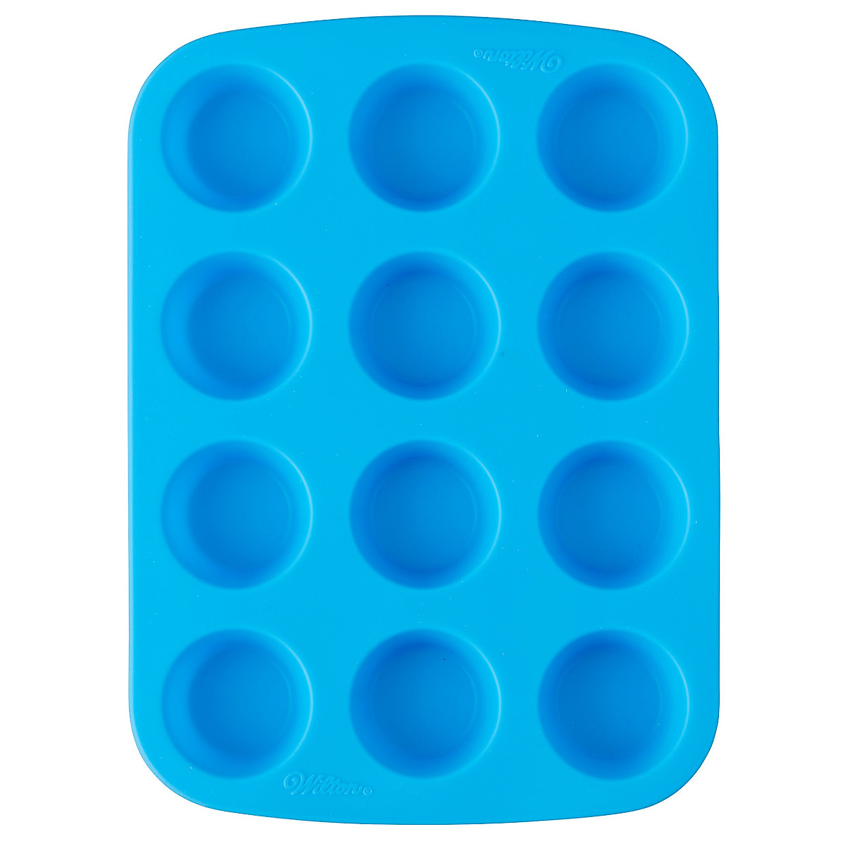 Wilton Easy-Flex Silicone Mini Muffin Pan, 12-Cup, Blue