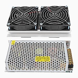 Tgoon 2‑Core Semiconductor Cooler, No Need for Refrigerant Semiconductor Refrigeration Cooler Ambient Temperature Low Noise for Experiment Boards for Computers(US Plug 110V)