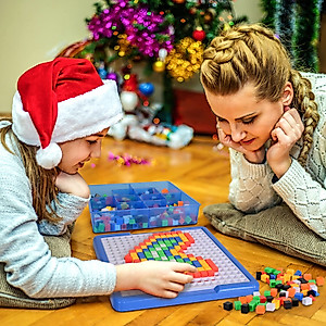 ZOZOPLAY Kids Toys Mosaic Puzzle,490Pcs Building Blocks,Educational Toys with 6 Assembly Drawing,STEM Toys for 4+ Year Old(Small Cube)