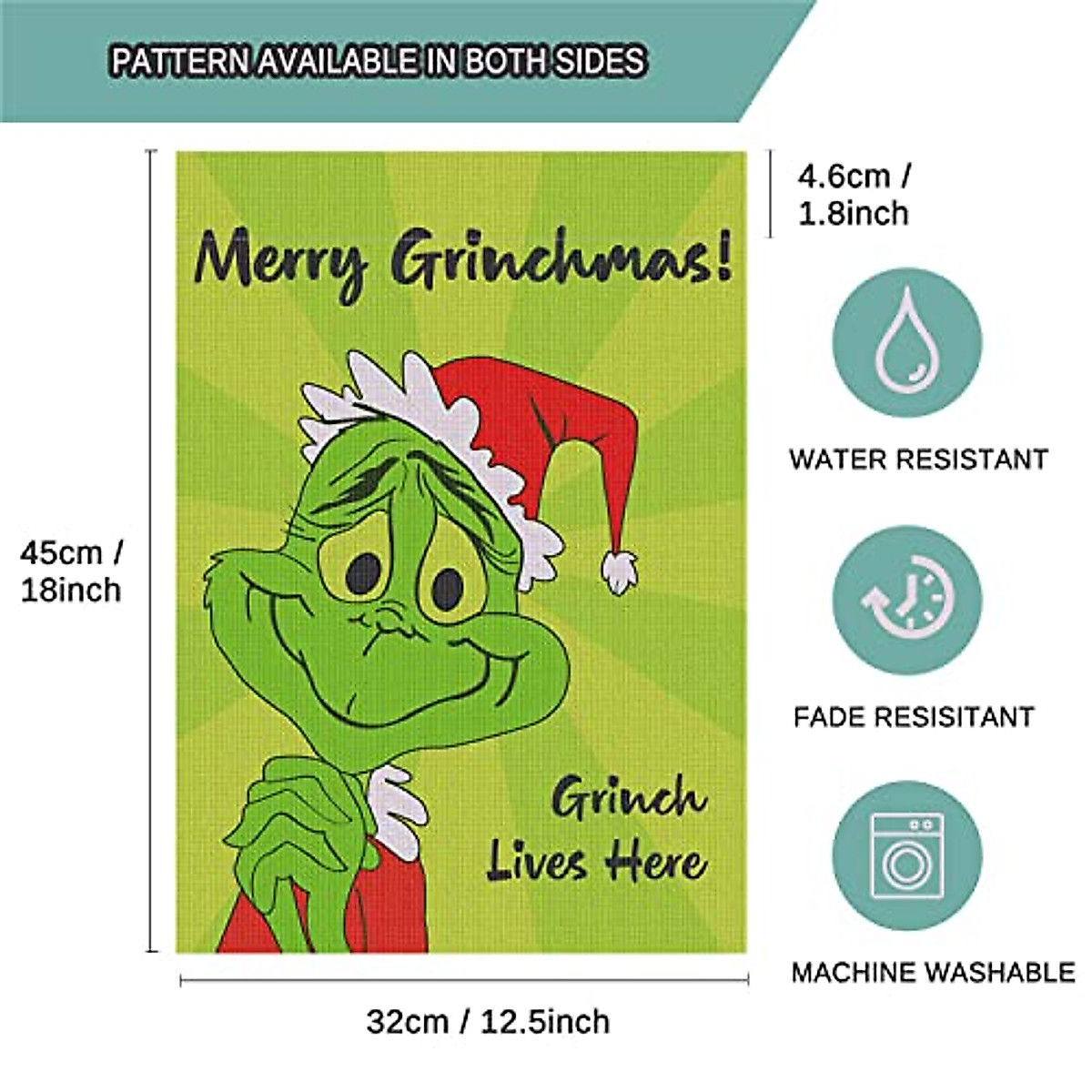 Christmas Winter Garden Flag, Merry Christmas Garden Flag Double Sided Vertical 12.5×18 Inch for Christmas Holiday Party Yard Outdoor Decorations, Merry Christmas Decorations