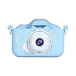 HADST New Cat Cartoon Children's Camera Front and Rear Double Lens 20 Million Selfie Camera Parent-Child Gift Camera Christmas Puzzle Gift