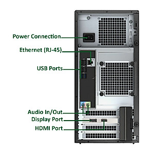 Dell Optiplex Tower Computer Gaming PC [ Intel Core i5 Processor, 8GB Ram, 128GB SSD, 1TB Hard Drive, HDMI, Wireless WiFi] AMD Radeon RX 550 4GB, Windows 10, Black (Renewed)