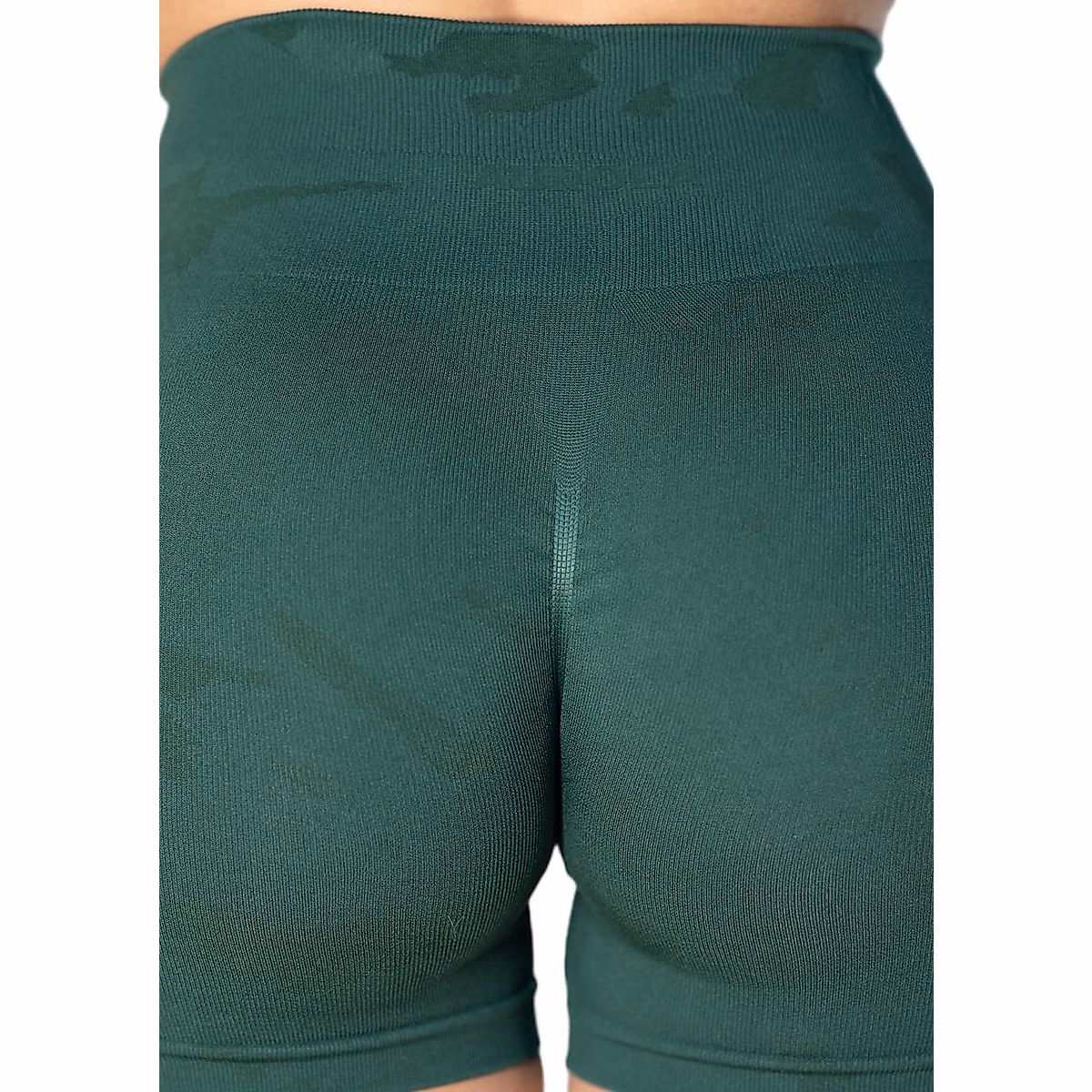 AUROLA CAMO Collection Workout Shorts for Women Subtle Logo Seamless Scrunch Gym Yoga Running Active Short,Camo-alpine Green,M