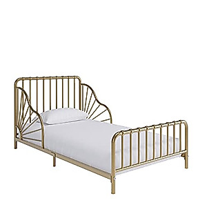 Little Seeds Quinn Whimsical Metal Toddler Bed, Gold