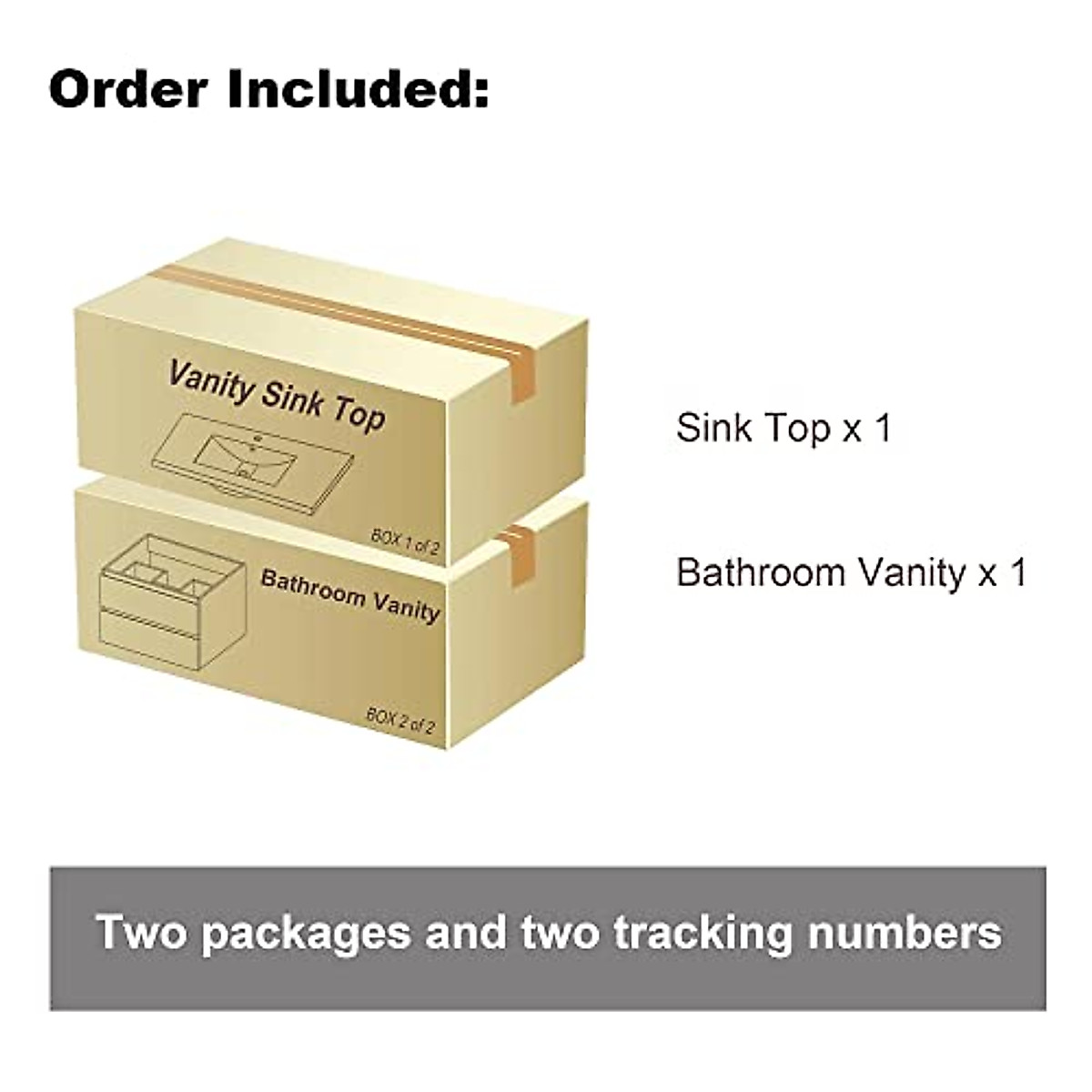 JPND 30" Bathroom Vanity with Sink Combo, Wall Mounted Vanity Base Cabinet with Single Hole Sink and Two Soft Close Drawers, Handle-Free Design, White (Faucet and Drain not Included)