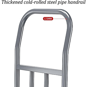 Platform Truck Platform Truck Steel Flat Handtruck with Wheels Folding Push Cart Load 500kg Moving Dolly Cart 105 * 63 * 92cm Flatbed Cart Reliable