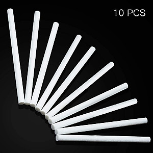 JISULIFE 10 Pieces Cotton Humidifier Sticks Filter, Replacement Wicks, Refill Sponges for Portable Personal USB Mini Humidifier, 8 x 162 mm
