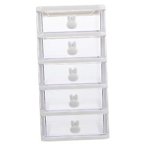 Stackable Drawer Organizer Clear Desk Storage Cabinet with Drawers for Office Makeup Stationery Multifunctional PP Desktop Organizer Transparent Box Drawer Storage Case