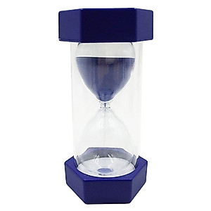 Leefasy 8 Minutes Sand Timer - Hexagon Hourglass,Hour Glass Timers for Kids Home Office Decoration (Blue)