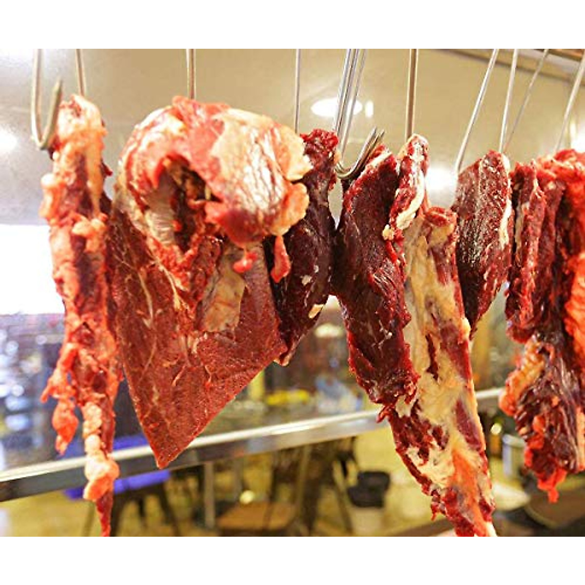 HONSHEN 8 Inch Meat Hook,8mm Heavy Duty S-Hooks Stainless Steel Meat Processing Butcher Hook (Meat Hooks 8inch8mm4p)