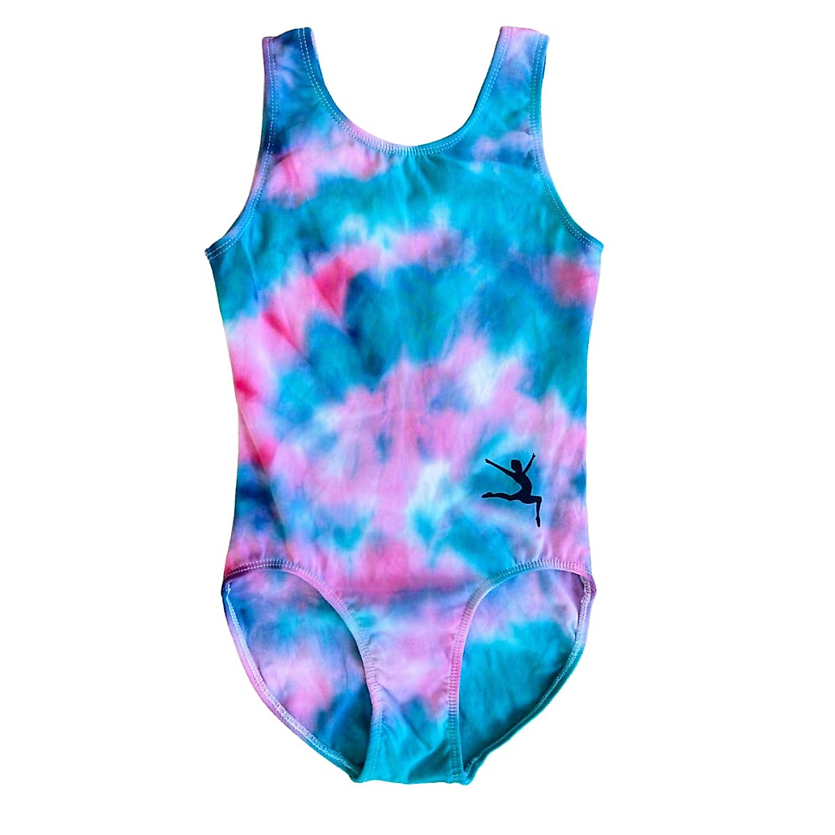 GymnasticsHQ DIY Tie Dye Leotard Kit - Pink & Turquoise - Makes cute, custom leotard for girls gymnastics (Adult Small)