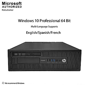 HP ProDesk 600 G1 High Performance Business Small Form Factor Desktop Computer, Intel Core i3-4130 3.4 GHz, 8GB RAM, 500GB HDD, DVD, WiFi, Windows 10 Pro (Renewed)