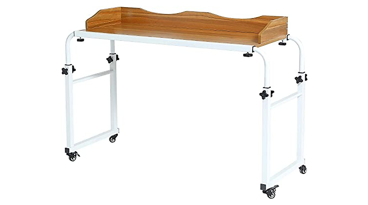 Adjustable Overbed Table for Full/Queen/King Beds
