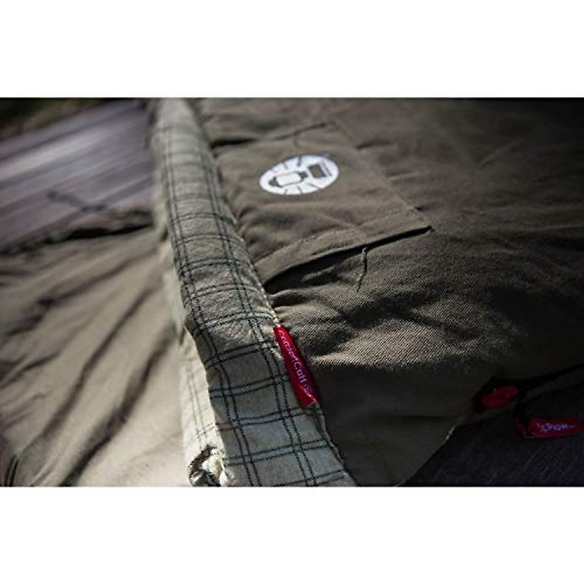 Coleman Big Game 0°F Big & Tall Sleeping Bag, Made from 100% Recycled Material, Cold Weather Adult Sleeping Bag with Sherpa Lining, Fits Campers up to 6'5"