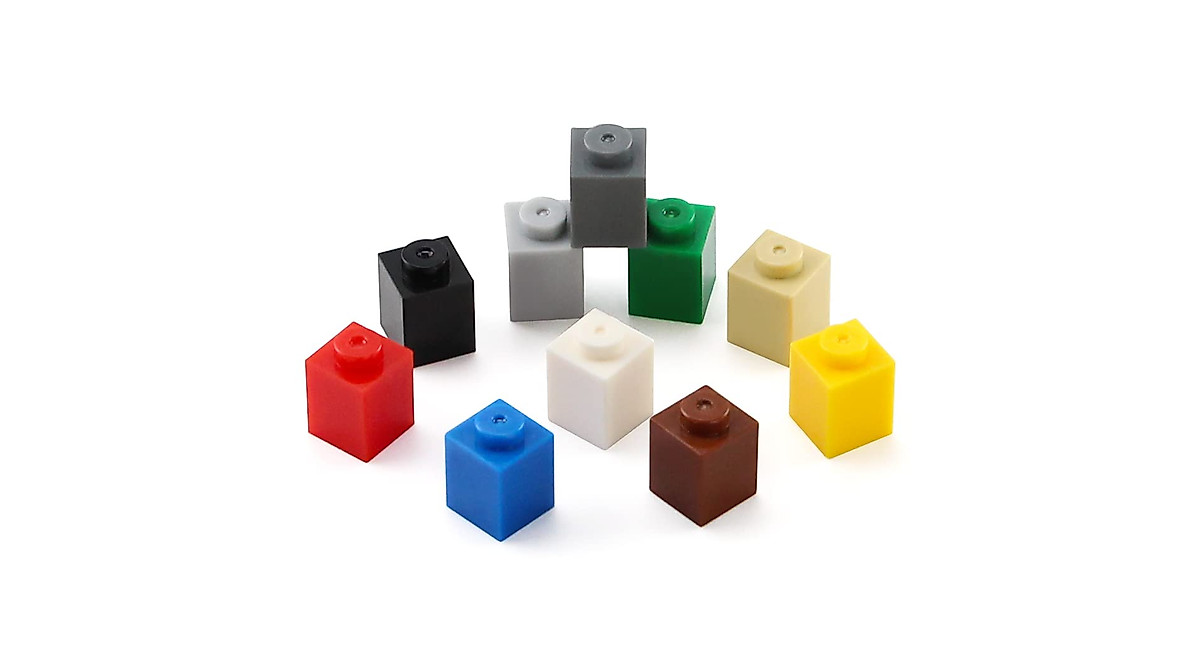 Feleph 1x1 Bricks Set - 600 Multicolored Building Blocks