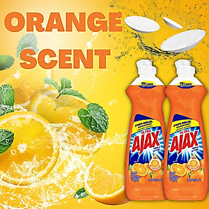 Ajax Dish Soap - Ajax Dishwashing Liquid Super Degreaser 14 FL OZ (Lemon, Orange, Lime) (Variety Pack of 3) 1 of Each - Includes Clean is Better Card
