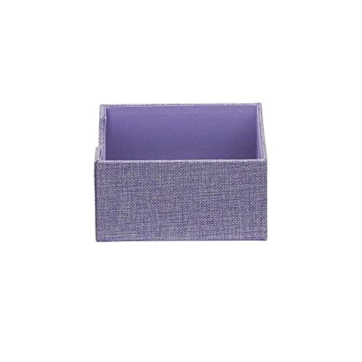 Household Essentials 2-Pack of Drawer Organizers, Sturdy Chipboard Wrapped In Soft Polyester Fabric, Stylish and Functional Storage Solution, 3” H x 6” W x 6” D, Iris