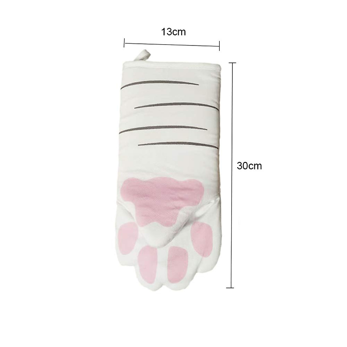 MIZZLES Oven Mitts Gloves Kitten, Quilted Cotton Lining- Cat Paw Design Heat Resistant Pot Holder Gloves for Grilling & Baking Gloves BBQ, Microwave (Cat Paw)