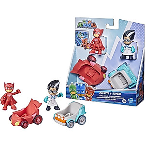 PJ Masks Owlette vs Romeo Battle Racers Preschool Toy, Vehicle and Action Figure Set for Kids Ages 3 and Up