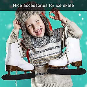 Coolrunner Ice Skate Blade Covers, Sports Blade Cover Skate Blade Protector for Hockey Skates, Figure Skates and Ice Skates, Black