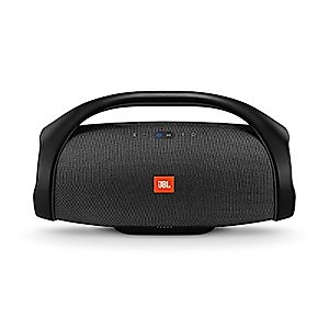 JBL Boombox Portable Bluetooth Waterproof Speaker (Black) (Renewed)