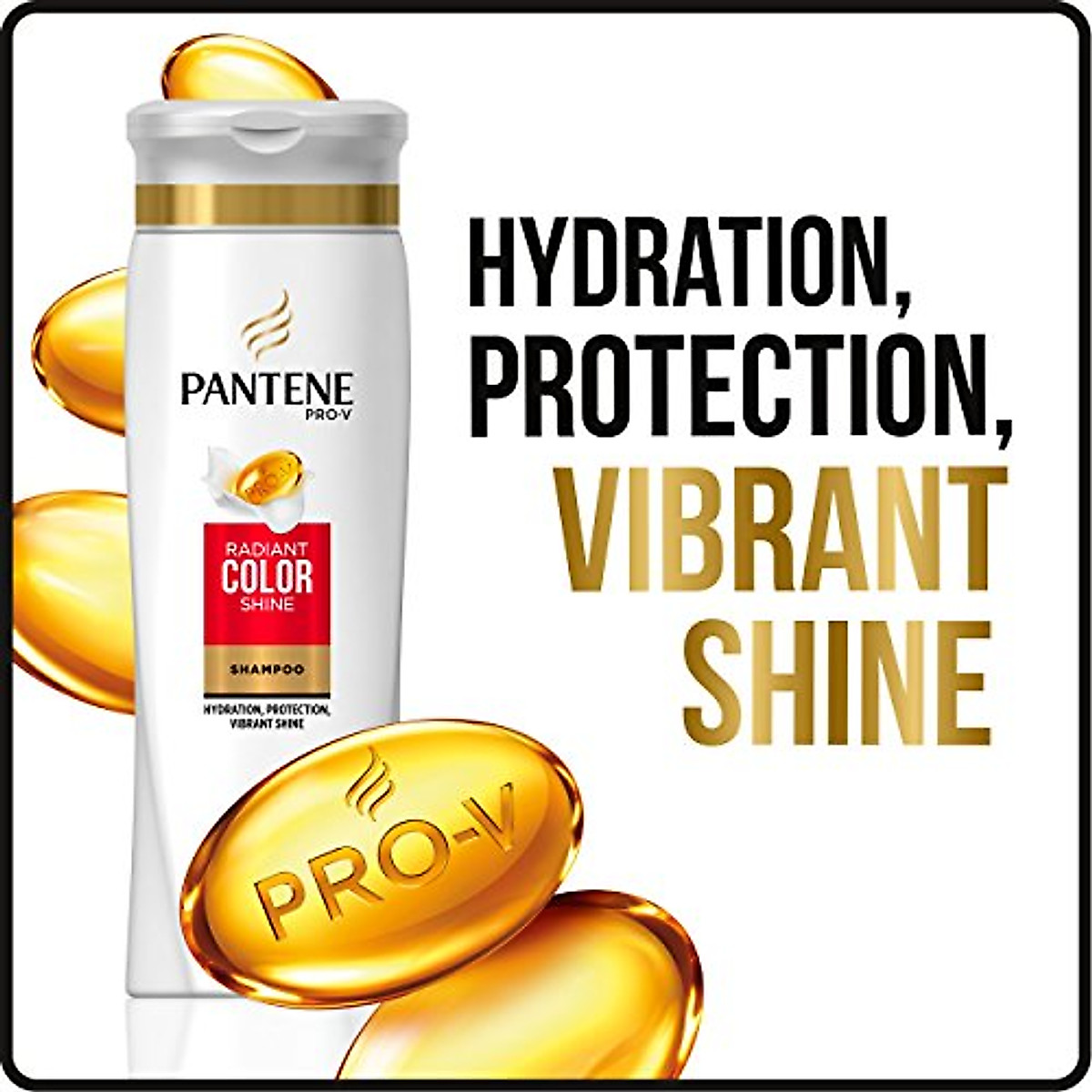 Pantene Radiant Color Shine Shampoo 25.4 Fl Oz (Pack of 3)