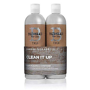Tigi Bed Head B for Men Clean Up Kit By for Men - 2 Pc Kit 25.36 Oz Shampoo, 25.36 Oz Conditioner, 2count