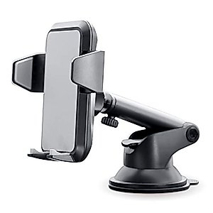 KLKE Car Phone Holder,Universal Cell Phone Holder for Car,Strong Suction Cup Dashboard Windshield Mount with Quick Release Landscape Portrait Mode for iPhone、Samsung Galaxy、LG...