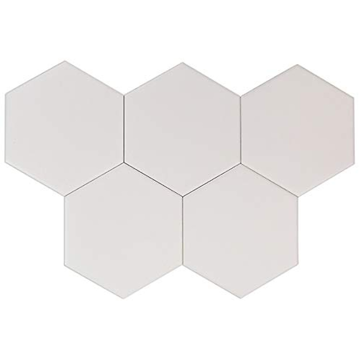 Bethlehem Hexagon 6 in. Matte White Ceramic Wall Tile Sample