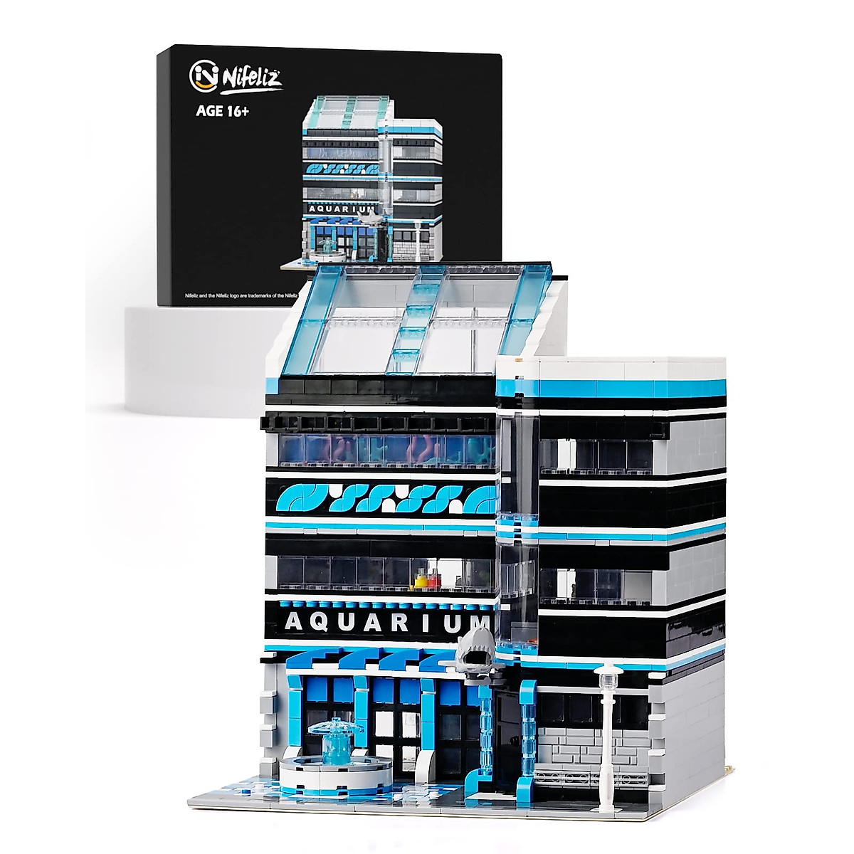 Nifeliz Street Ocean Museum Aquarium Building Blocks and Engineering Toy, Construction Set to Build, Model Set and Assembly Toy for Teens and Adult (2249 Pieces)