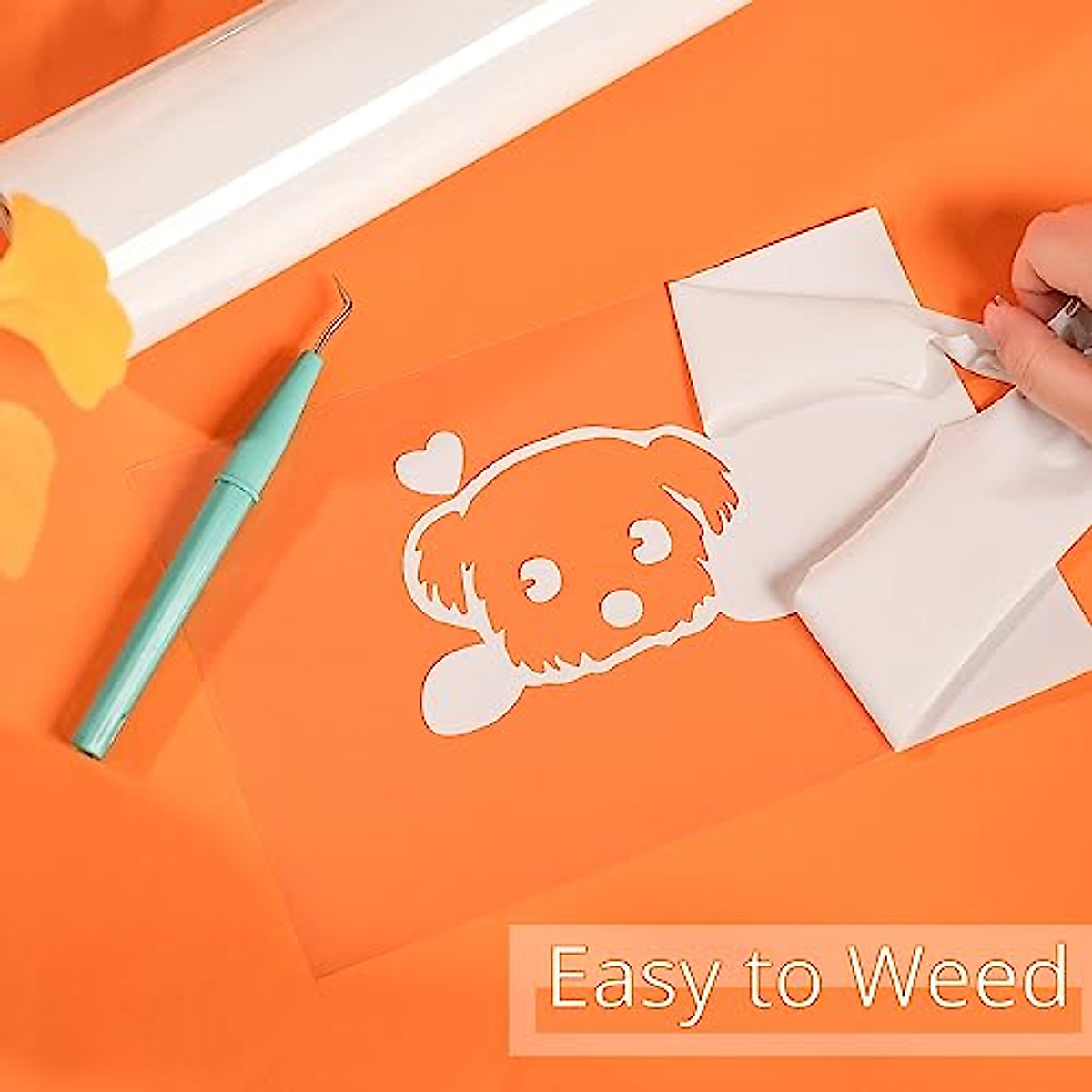 YRYM HT Heat Transfer Vinyl Roll - 12" x 45ft Red HTV Vinyl Roll for T-Shirts, Iron on Vinyl for All Cutter Machines - Easy to Cut & Weed for Heat Vinyl Design (Red)