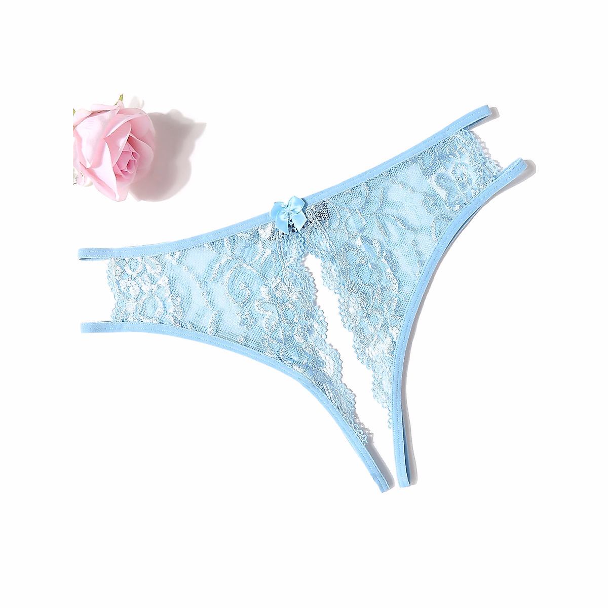 Avidlove Womens Sexy Thongs Lace Panties Underwear Low Rise T-Back Underpants Pack of 3 Medium