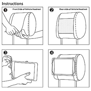 TFY Car Headrest Mount Silicon Holder for Game Machine Nintendo Switch and Other Tablets