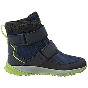 Jack Wolfskin Polar Bear Texapore Mid Hiking Boot, Blue/Lime, 12 US Unisex Big Kid