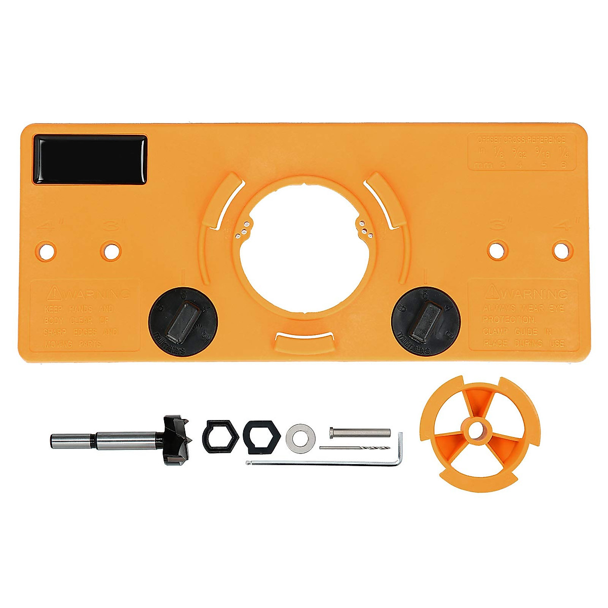 Walfront 35mm Hinge Hole Jig Drill Guide Set Concealed Hinge Hollow Hole Locator DIY Carpenter Cabinet Door Installation, Fixture