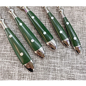 Green Silverware Set for 12 Durable 18/10 Stainless Steel Flatware sets Cutlery Utensi Sets Flatware Wedding Mirror Polished Classical Retro Steak Tableware Spoon Fork Knife set 60pcs