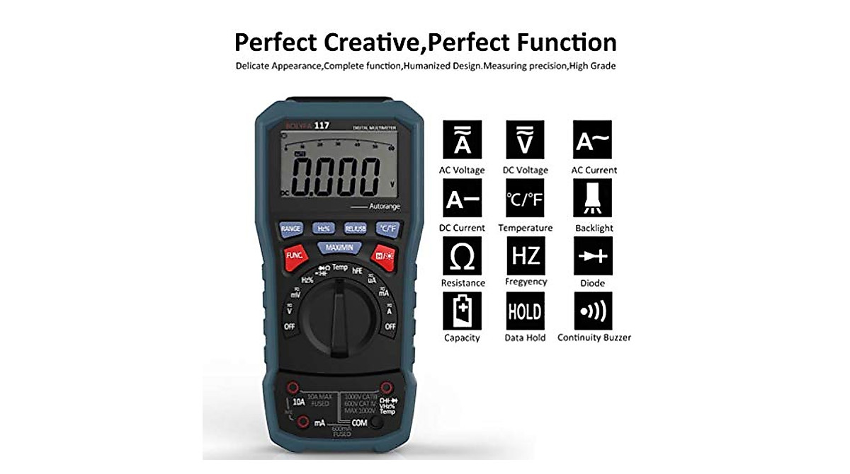 Meosao Multimeter Digital multimeter USB Interface and PC Software, CD ...