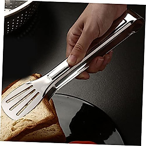 CALLARON 4pcs Stainless Steel Grill Tongs Stainless Steel Tongs Korean BBQ Tongs Candy Buffet Metal Food Tongs Salad Tongs for Serving Chef Tongs Ice Tube Tongs Kitchen Tongs Serving Clips