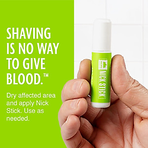 Pacific Shaving Company Nick Stick - No Tissue Paper, No Chalky Residue, Dries Clear, Liquid Roll-On Applicator, Puts Nicks in Their Place, with Vitamin E & Aloe, Styptic Pencil .25 oz (2 Pack)