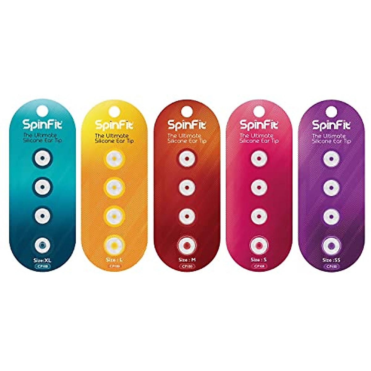 SpinFit CP100 for IEM - M - Patented Silicone Eartips for Replacement, Secure Fit and Supreme Comfort (2 Pairs) (for Nozzle Diameter from 4.5-5 mm)…