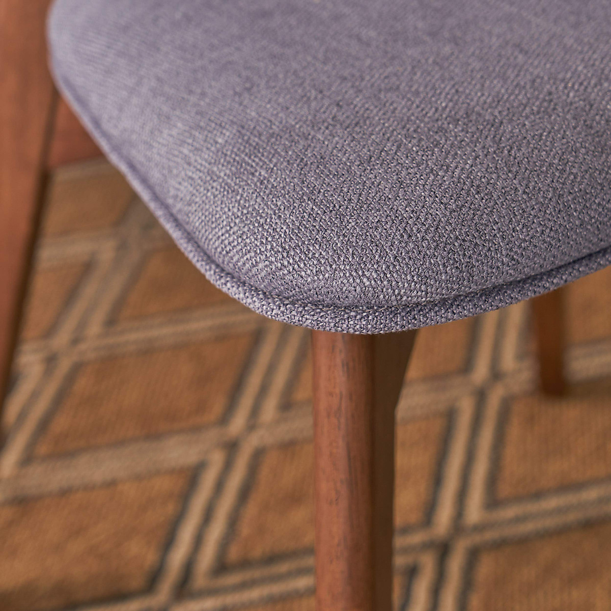 Christopher Knight Home Abrielle Mid-Century Modern Fabric Dining Chairs with Natural Walnut Finished Rubberwood Frame, 2-Pcs Set, Dark Grey / Natural Walnut