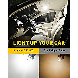 AUXITO 194 LED Bulb 6000K White 168 2825 W5W T10 Wedge 14-SMD Interior Car Bulbs Replacement for Dome Map Door Courtesy Trunk Parking License Plate Lights, 10 PCS