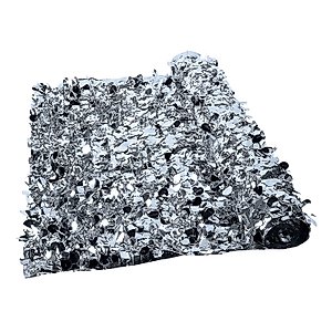 Silver Metallic Floral Sheeting Backdrop for Weddings (3 ft. x 15 ft.)