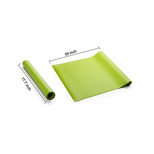 Shelf Liners, EVA Non-Slip Drawer Mats, Non-Adhesive Cupboard Pad, Kitchen Cabinet Lining Cushion Bathroom Drawers for Home, 17.7 x 59 inches - Green