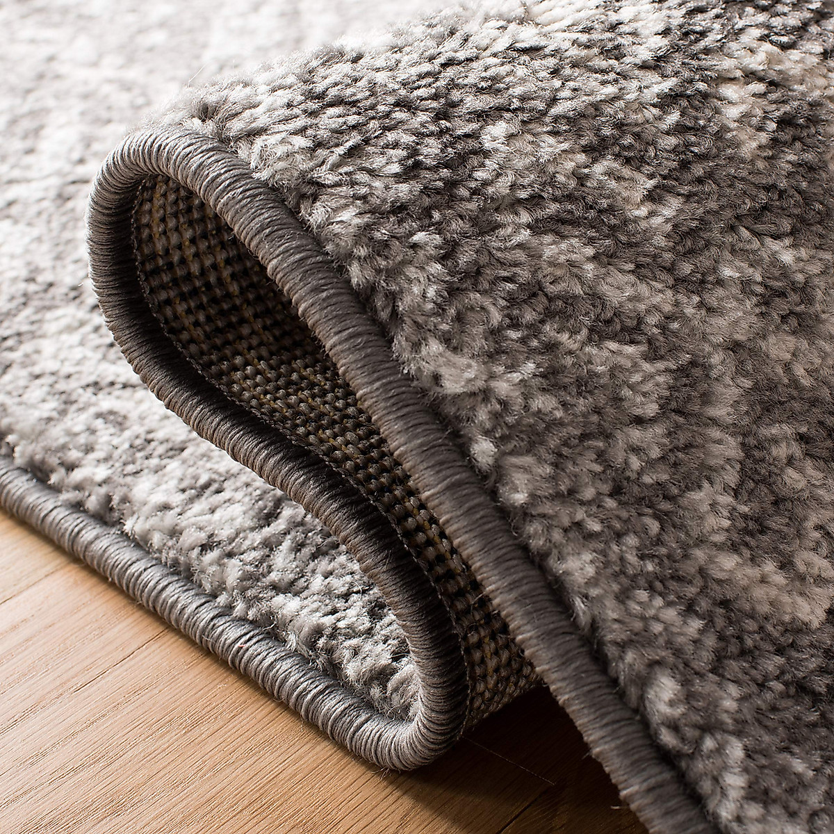 SAFAVIEH Tulum Collection Area Rug - 6' x 9', Dark Grey & Ivory, Moroccan Boho Distressed Design, Non-Shedding & Easy Care, Ideal for High Traffic Areas in Living Room, Bedroom (TUL264F)