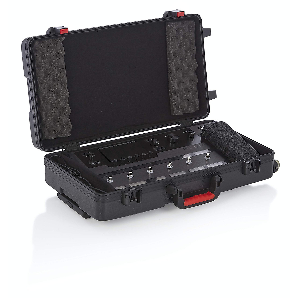 Gator Cases ATA Style Case for the Line 6 Helix Multi-FX Floor Processor with Wheels (GHELIXFLOOR)
