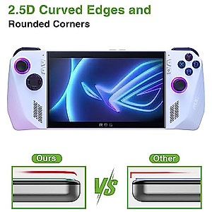LKOOZO [2 Pack Screen Protector for Asus ROG Ally Handheld Tempered Glass Screen Film Guard for Asus ROG Ally 2023 RC71L 7 inch [Anti-Scratch] [9H Hardness]