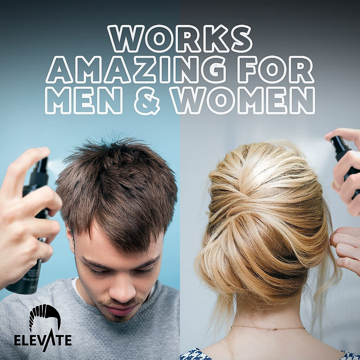 Elevate Hair Fiber Locking & Setting Hold Spray | New Advanced Long Lasting Formula | 2-6 Month Supply | Strong Formula for Wind, Sweat, and Weather Resistant for Men and Women