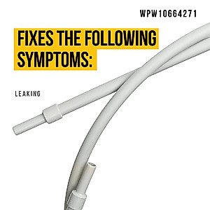 PartsBroz WPW10664271 Water Valve Tubing - Compatible With Whirlpool Kenmore Amana Maytag Refrigerator - Replaces AP6023685 W10490809 W10664271 3450972 PS11757031