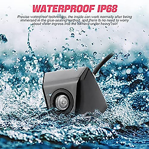 Backup Camera for Car, Waterproof Rear View Camera with Moveable Guideline, HD 960x720 Image Super Night Vision Car Backup Camera, 4 Layer Glass Lens 155 Degree Wide View Angle (Black)